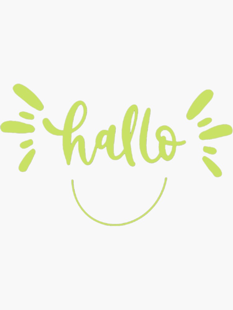 "Hallo, hi" Sticker for Sale by Roga04 | Redbubble