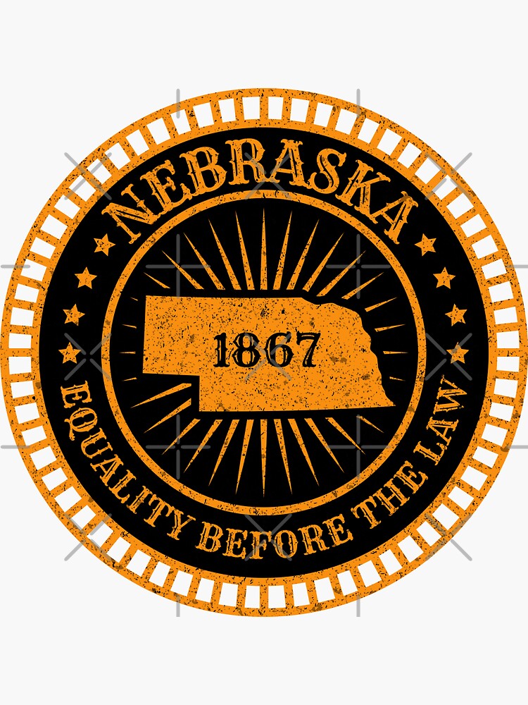 "Nebraska - NB Map Slogan Motto Equality Before the Law - The ...