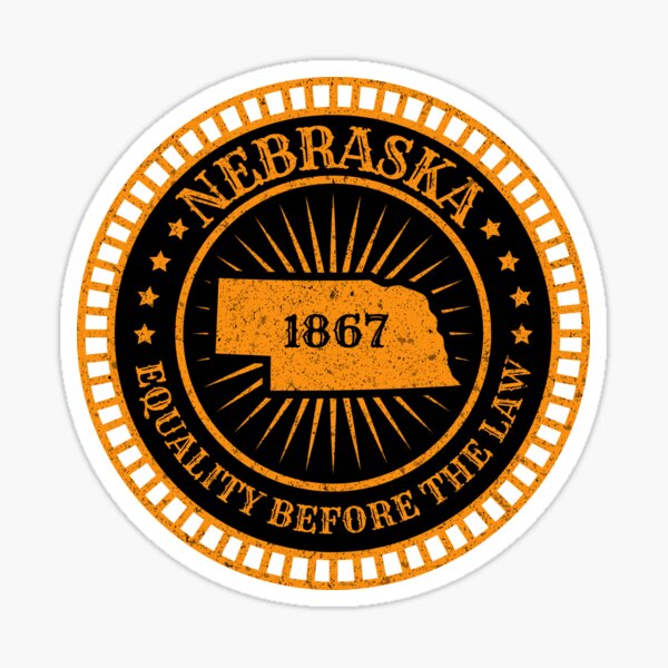 "Nebraska - NB Map Slogan Motto Equality Before the Law - The ...