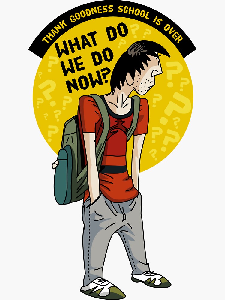 "young boy who just graduated from school" Sticker for Sale by bensalvo ...