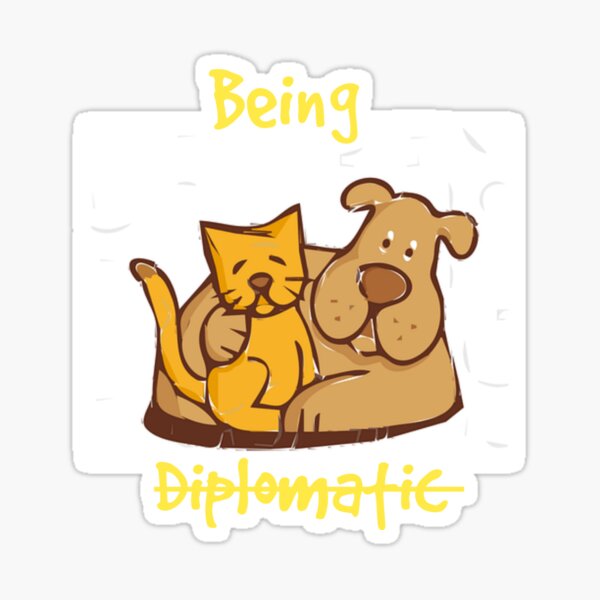 "Being Diplomatic" Sticker for Sale by Hummingtees | Redbubble