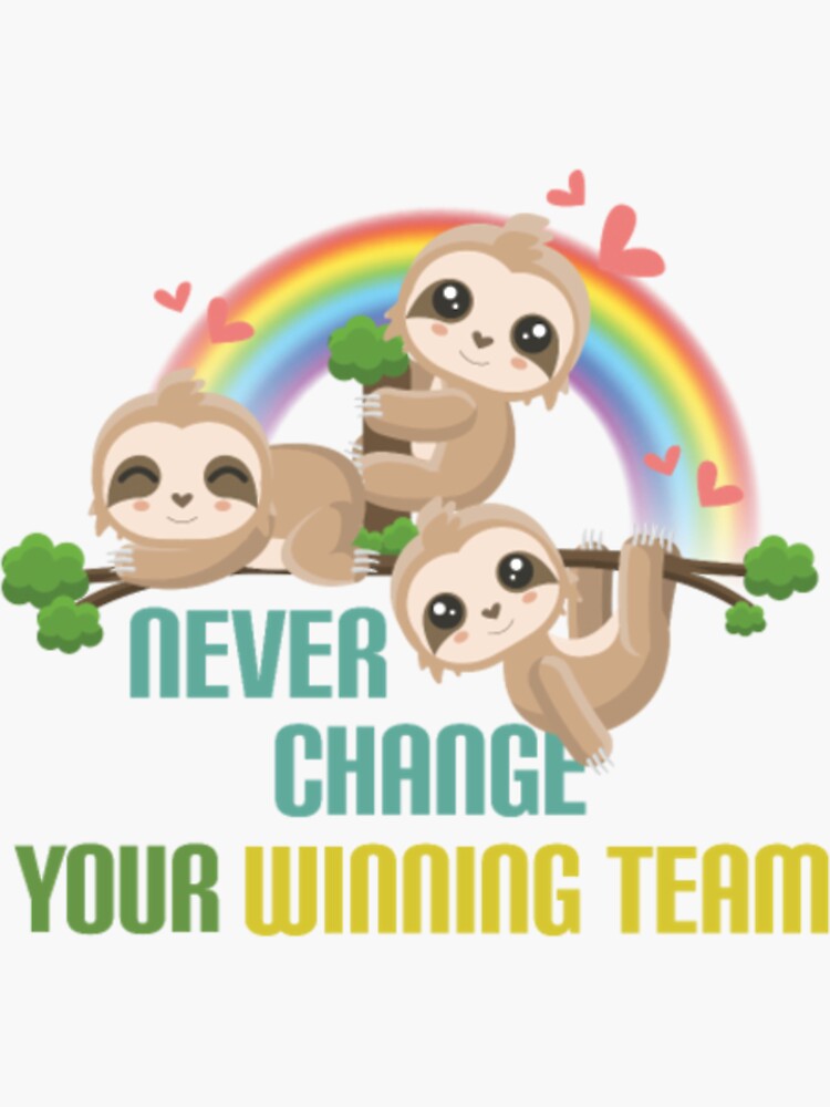 "Sloth Team" Sticker for Sale by Treysnaue | Redbubble