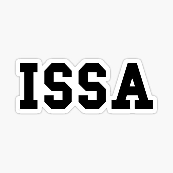 "ISSA - Black Text" Sticker for Sale by thehiphopshop | Redbubble