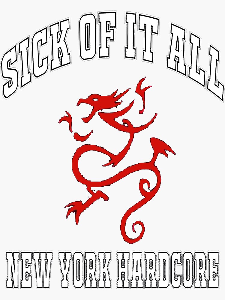 "Sick of it all logo" Sticker for Sale by Whgagoers | Redbubble