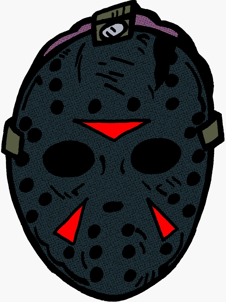"JASON RED AND BLACK" Sticker for Sale by Defsnotadumb | Redbubble