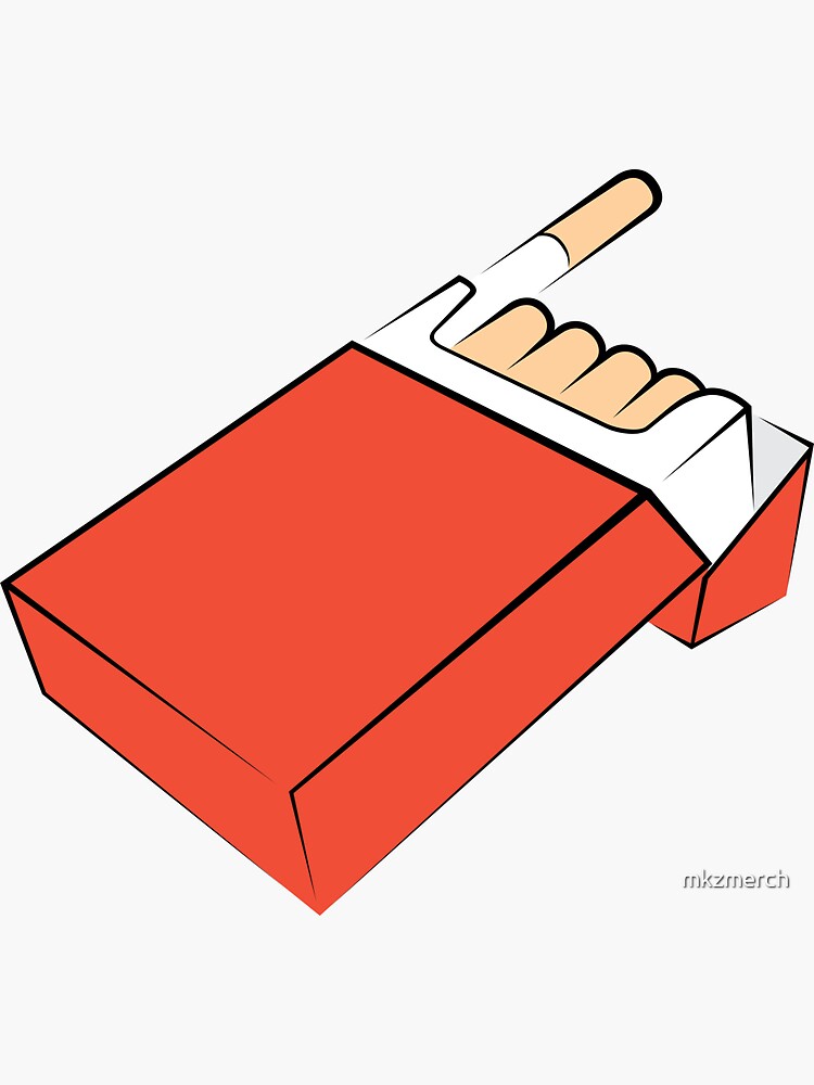 "Pack of Retro Cigarettes" Sticker for Sale by mkzmerch | Redbubble