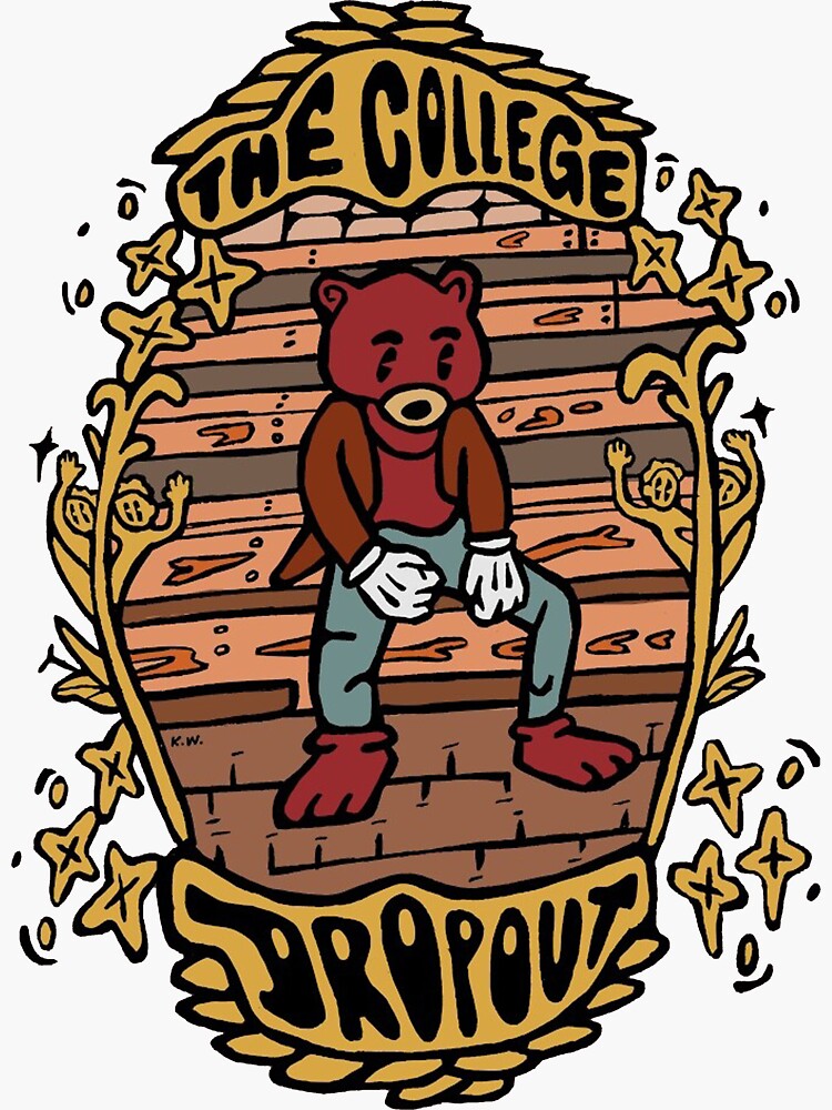 "new of college dropout" Sticker for Sale by AnabelWentworth | Redbubble
