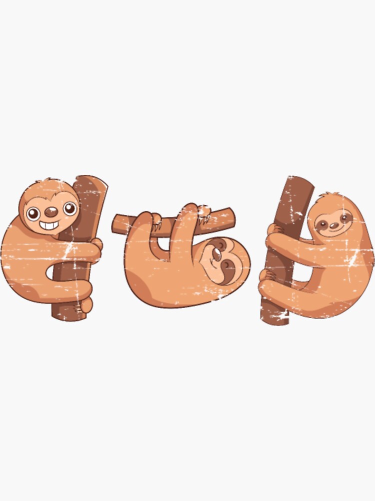 "Cute sloth gift sloth" Sticker for Sale by bewoodpl | Redbubble