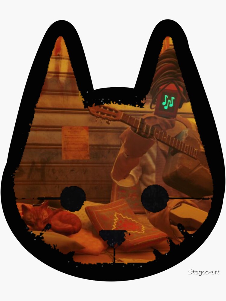 "Stray video game logo" Sticker for Sale by Stegos-art | Redbubble