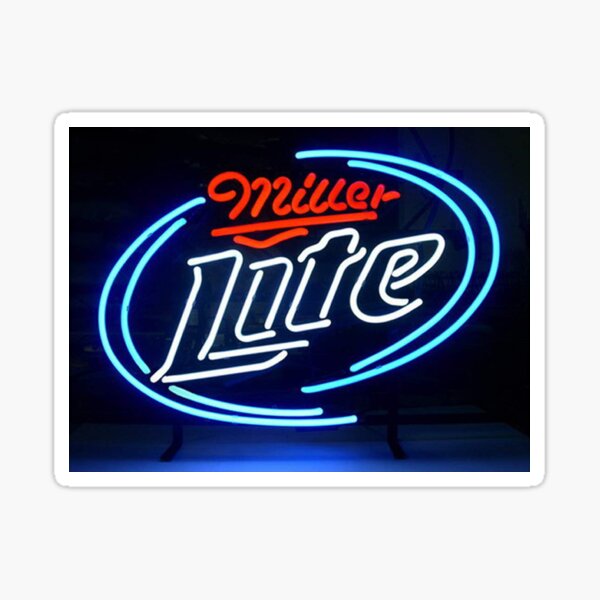 "Miller Lite Poster" Sticker for Sale by seimvaks | Redbubble