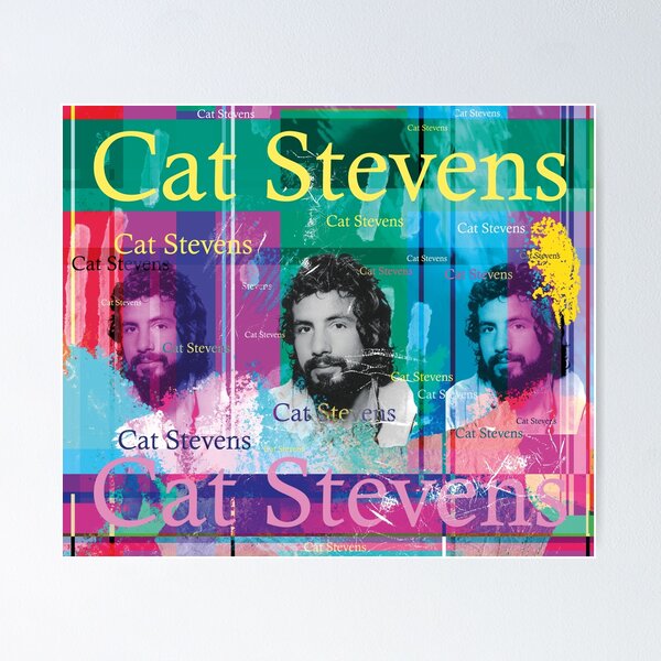 "Portrait of British musician Cat Stevens" Poster by Mauswohn | Redbubble