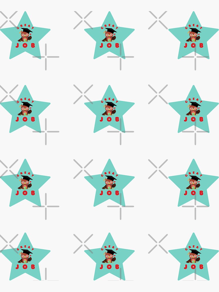 "Great Job Funny Cute Owl Teacher Reward Motivational" Sticker for Sale ...