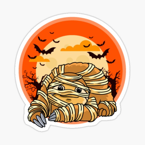 "Cute Spooky Halloween Mummy Sloth Costume Sloth" Sticker for Sale by ...