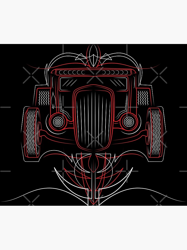 "Pinstripe Hot Rod" Poster for Sale by ItsMeRuva | Redbubble