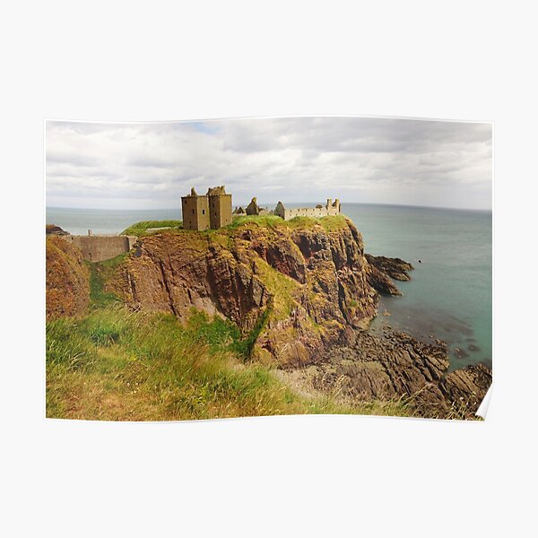 "Dunnottar Castle Ruins of Clifftop Fortress Landscape" Poster for Sale ...