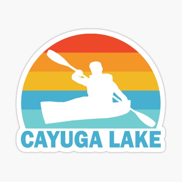 "Cayuga Lake New York Kayak" Sticker for Sale by esskay | Redbubble