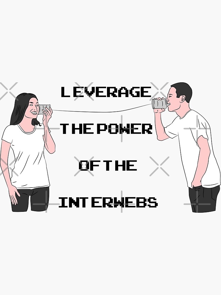 "The Power of the Interwebs" Sticker for Sale by TLDD-Designs | Redbubble