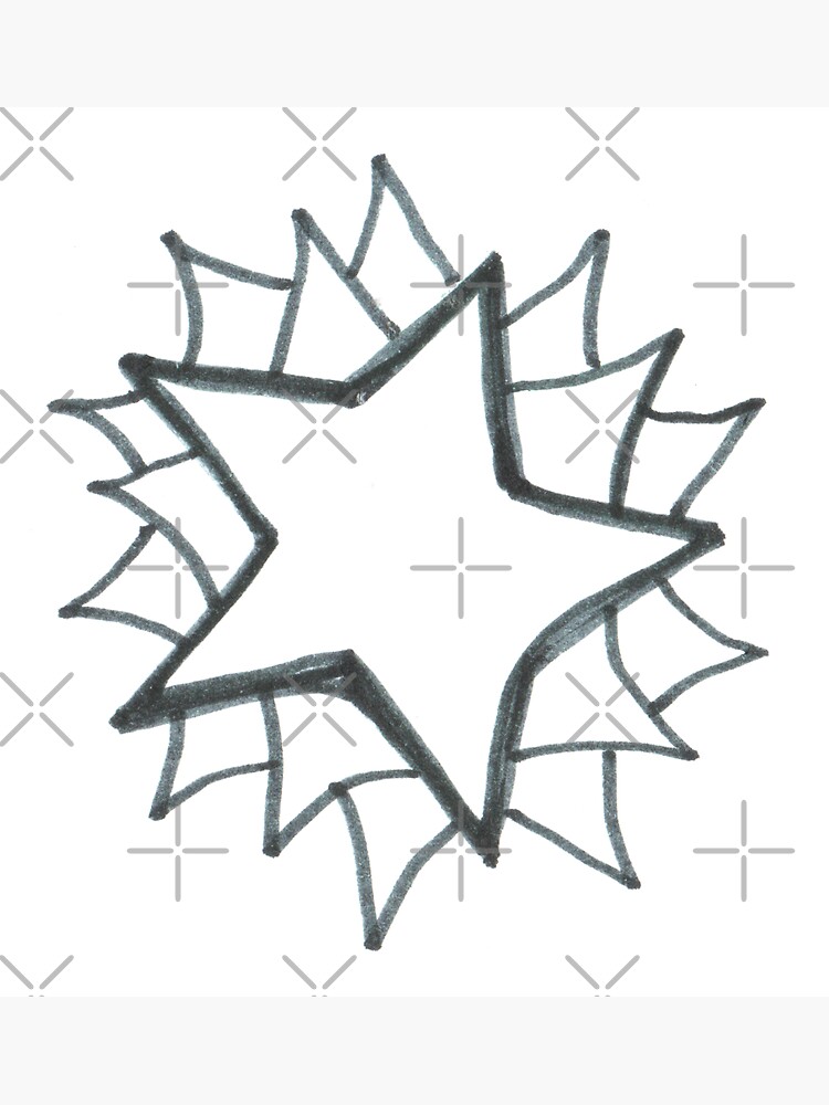 "White star handpainted | White star pattern" Sticker for Sale by lausn ...