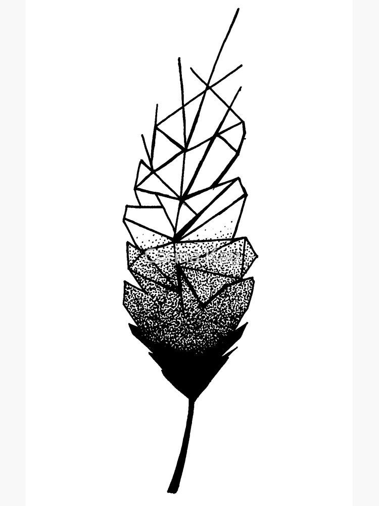 "Geometric Feather" Art Print for Sale by dare2draw | Redbubble