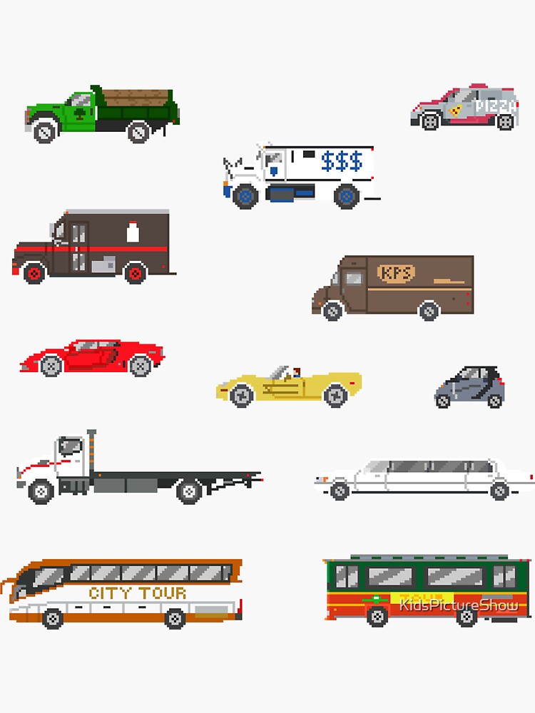 "Street Vehicles 2 - The Kids' Picture Show" Sticker for Sale by ...
