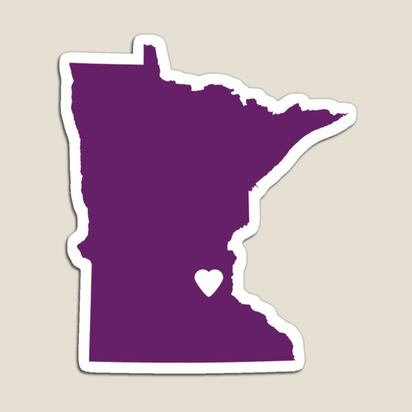 "Minnesota Love in Purple" Magnet for Sale by Maren Misner | Redbubble