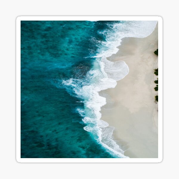 "Blue sea and wave" Sticker for Sale by TheCoolGuys | Redbubble