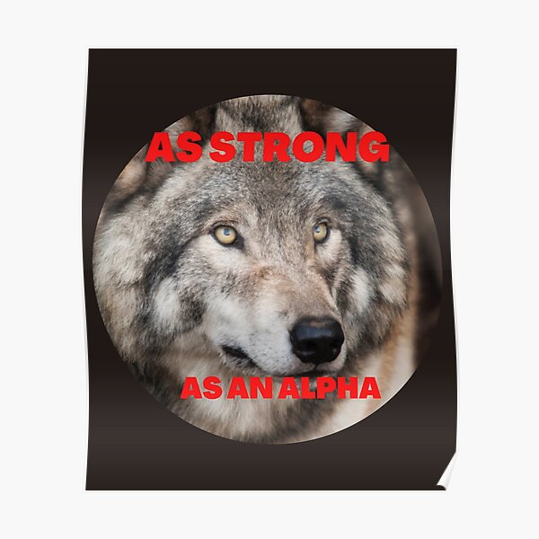 "As strong as an alpha, as strong as a wolf, alpha strong" Poster for ...