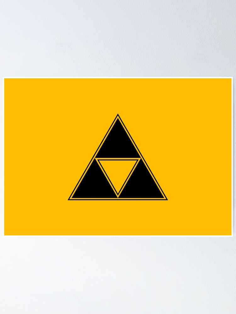 Poster « Triforce, ancien symbole magique, triangle de Sierpinski ...