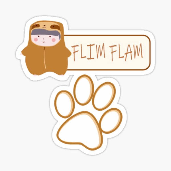 "FlimFlam Sloth Pajama Cartoon" Sticker for Sale by balolo | Redbubble