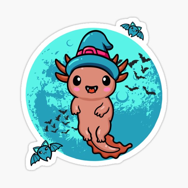 "Halloween Kawaii Vampire Axolotl" Sticker for Sale by GraphismNinja ...
