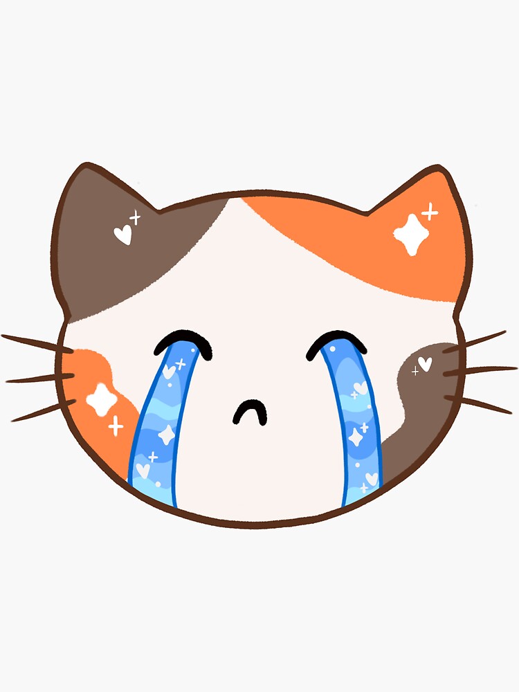"Crying Calico Cat" Sticker for Sale by Novadraws14 | Redbubble