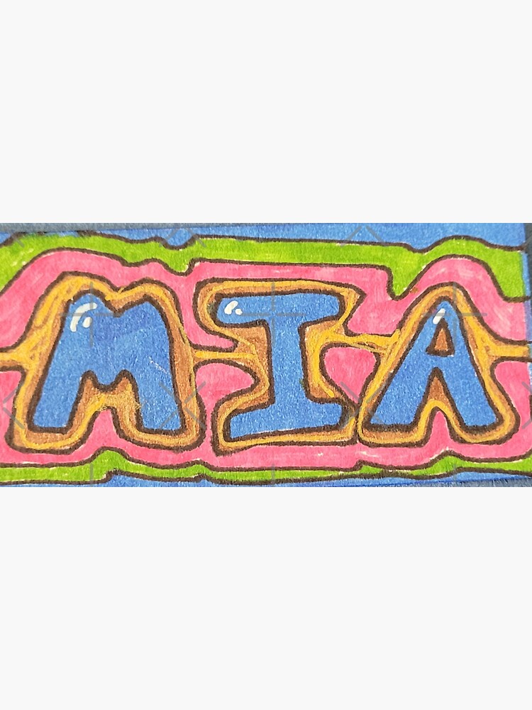 "MIA Missing In Action Word Art" Sticker for Sale by PJMartinRedShop ...