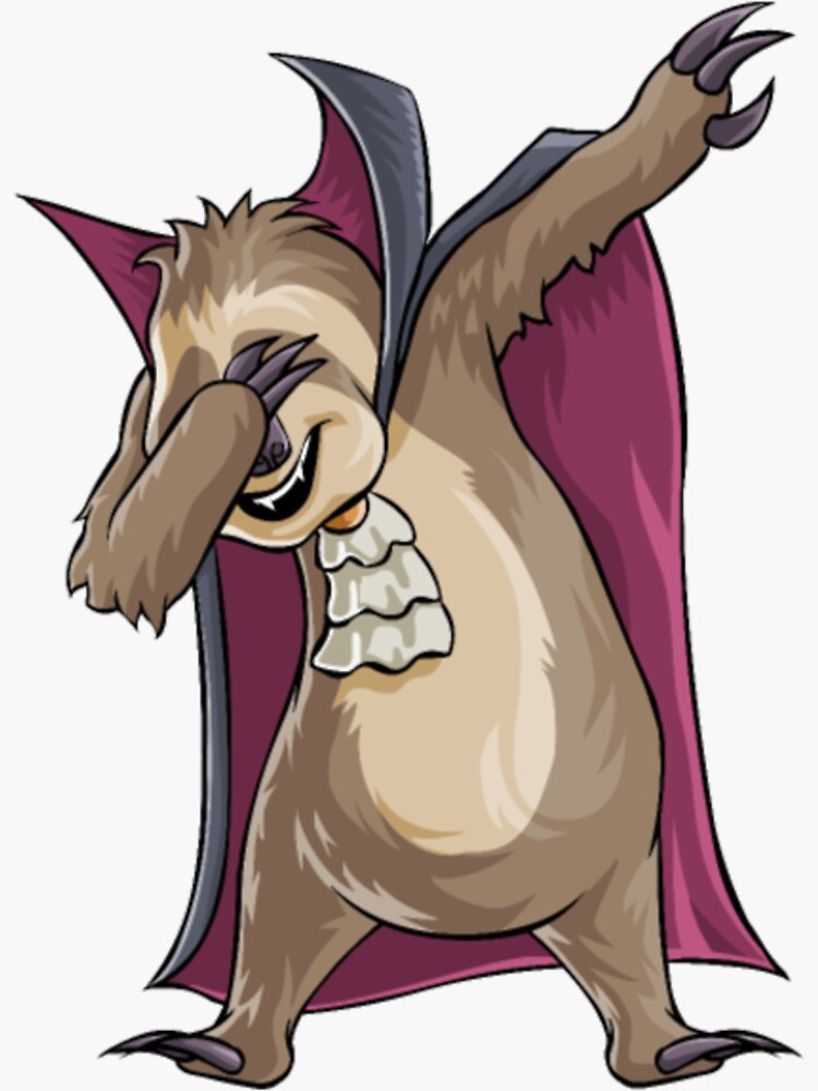 "Vampire Sloth" Sticker for Sale by Leghgote | Redbubble