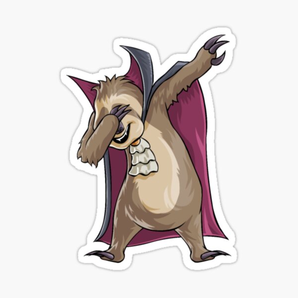 "Vampire Sloth" Sticker for Sale by Leghgote | Redbubble