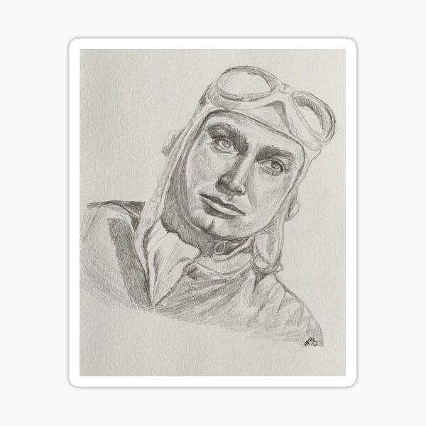 "Classic Pilot" Sticker for Sale by NatalieJuneArt | Redbubble