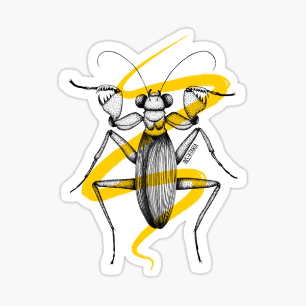 "Mantis" Sticker for Sale by Insektaria | Redbubble