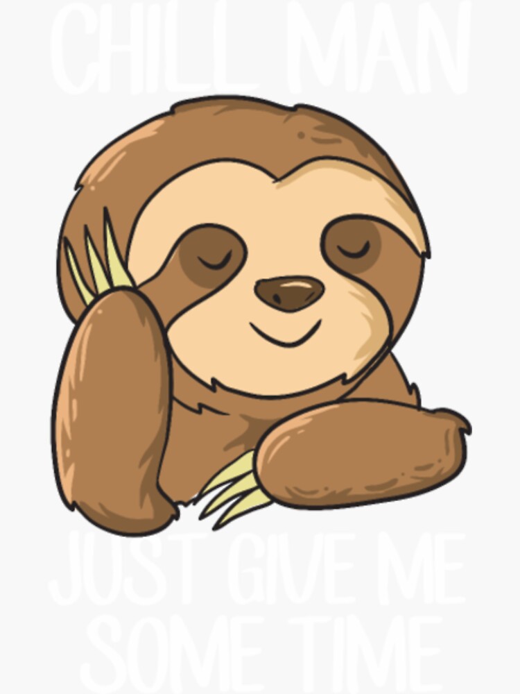 "Funny Sloth Tired Sloth Chilling Sloth" Sticker for Sale by ...