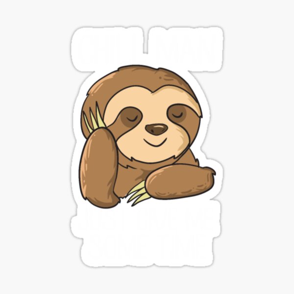 "Funny Sloth Tired Sloth Chilling Sloth" Sticker for Sale by ...