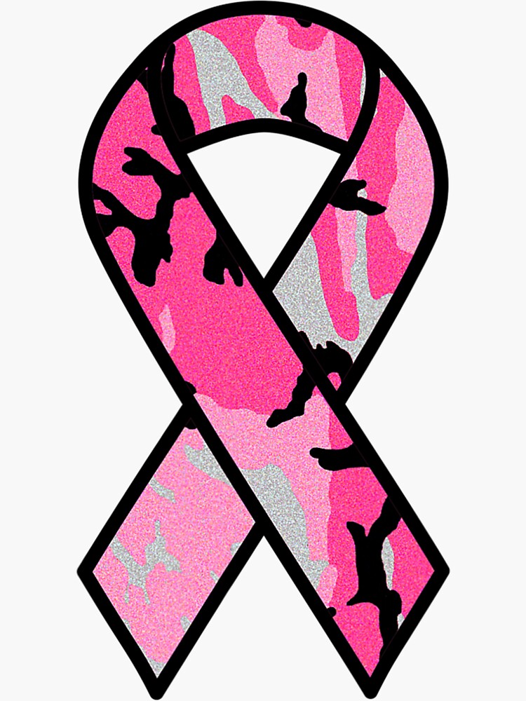 "Breast Cancer Awareness Ribbon Pink Survivor Camo" Sticker for Sale by ...