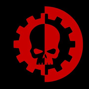 "Adeptus Mechanicus - Red on Black" Art Board Print for Sale by ...