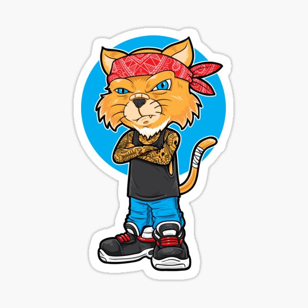 "gangster cat" Sticker for Sale by ayouberradi | Redbubble