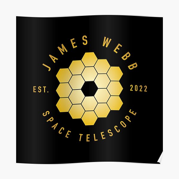 "James Webb Space Telescope logo gold" Poster for Sale by purityprint ...