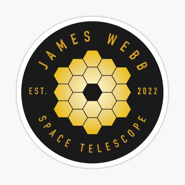 "James Webb Space Telescope logo gold" Sticker for Sale by purityprint ...