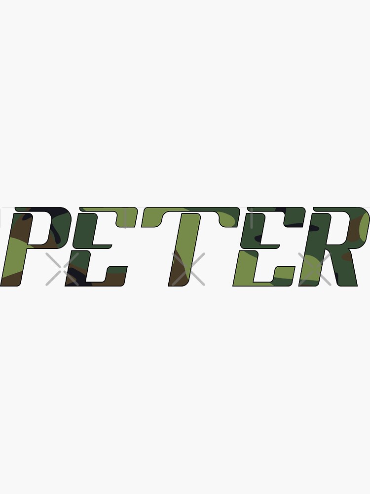 "PETER Name III - My name is PETER - typography name - Camo Vibe ...