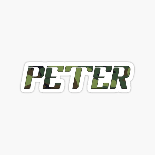 "PETER Name III - My name is PETER - typography name - Camo Vibe ...