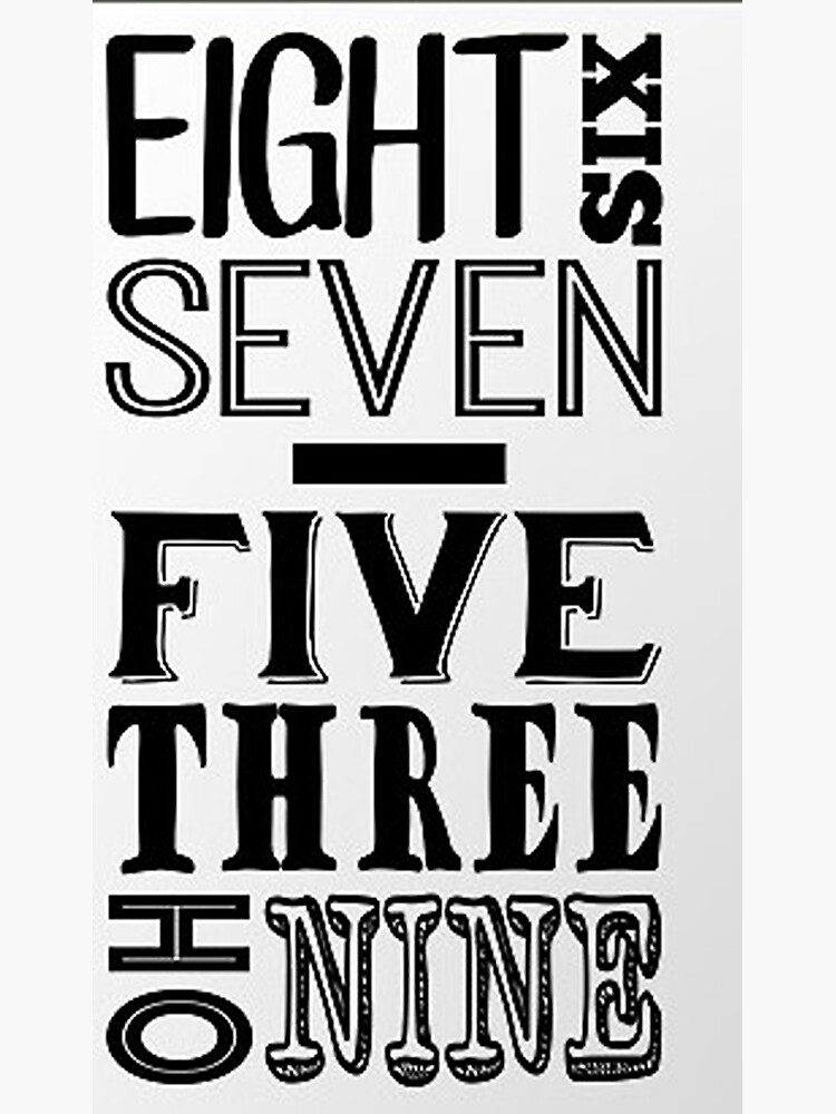 "8675309 Jenny" Sticker for Sale by Thomasbarlow | Redbubble