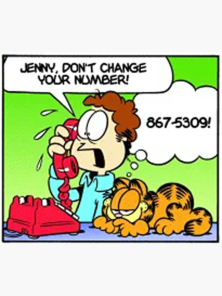 "8675309 Jenny" Sticker for Sale by Thomasbarlow | Redbubble