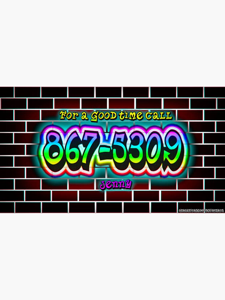 "8675309 Jenny" Sticker for Sale by Thomasbarlow | Redbubble