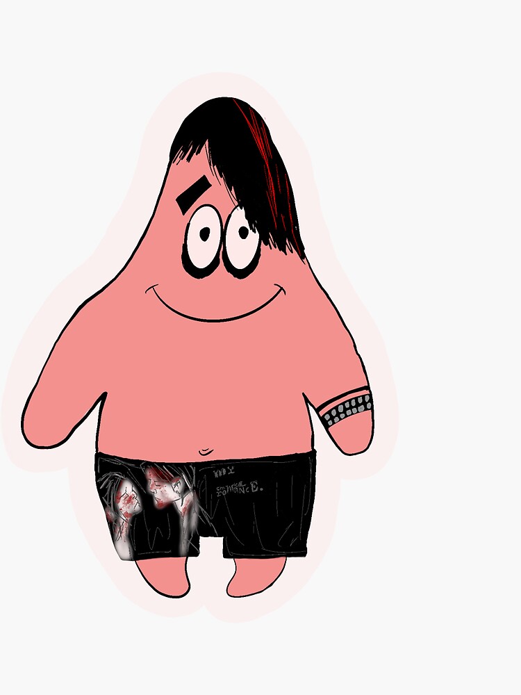 "Emo Patrick Star" Sticker for Sale by Sondersquid | Redbubble