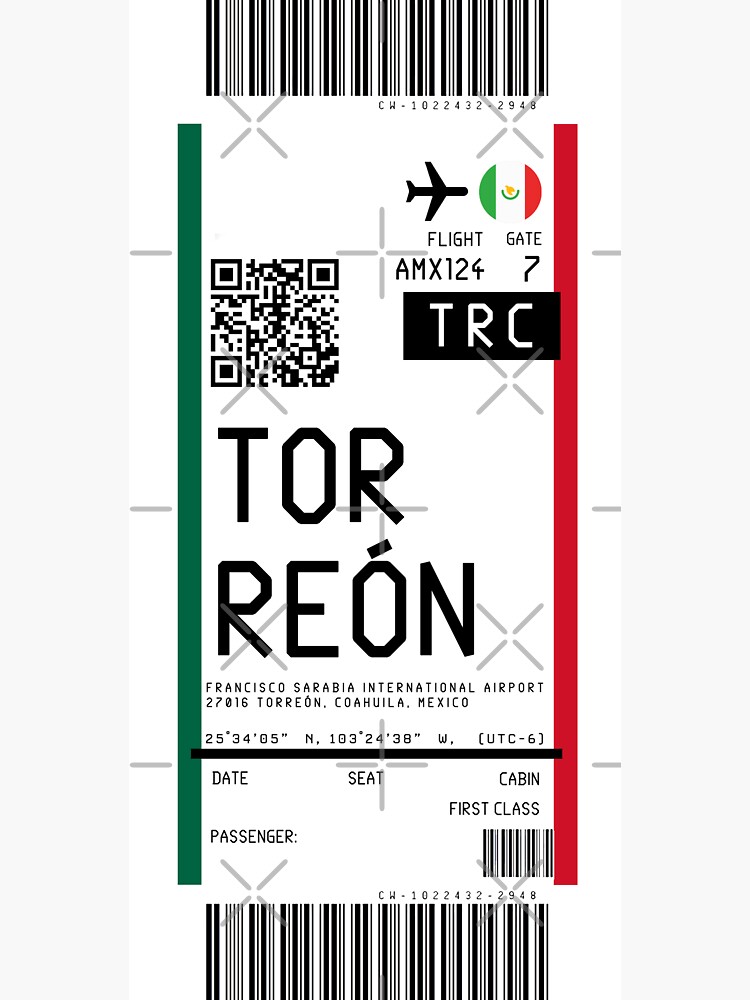 "Torreon Francisco Sarabia International Airport (TRC) Boarding Pass ...